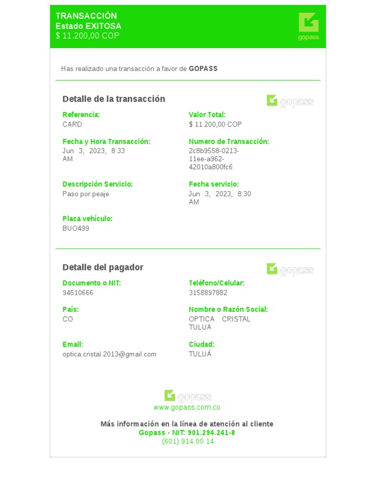 Detalle de La Transacción | PDF | Negocios | Finanzas y dinero