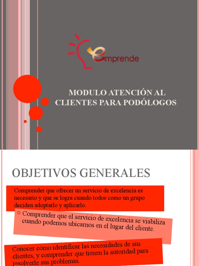 Atencion Al Cliente Podologia Clase 1 | PDF | Motivacional | Motivación