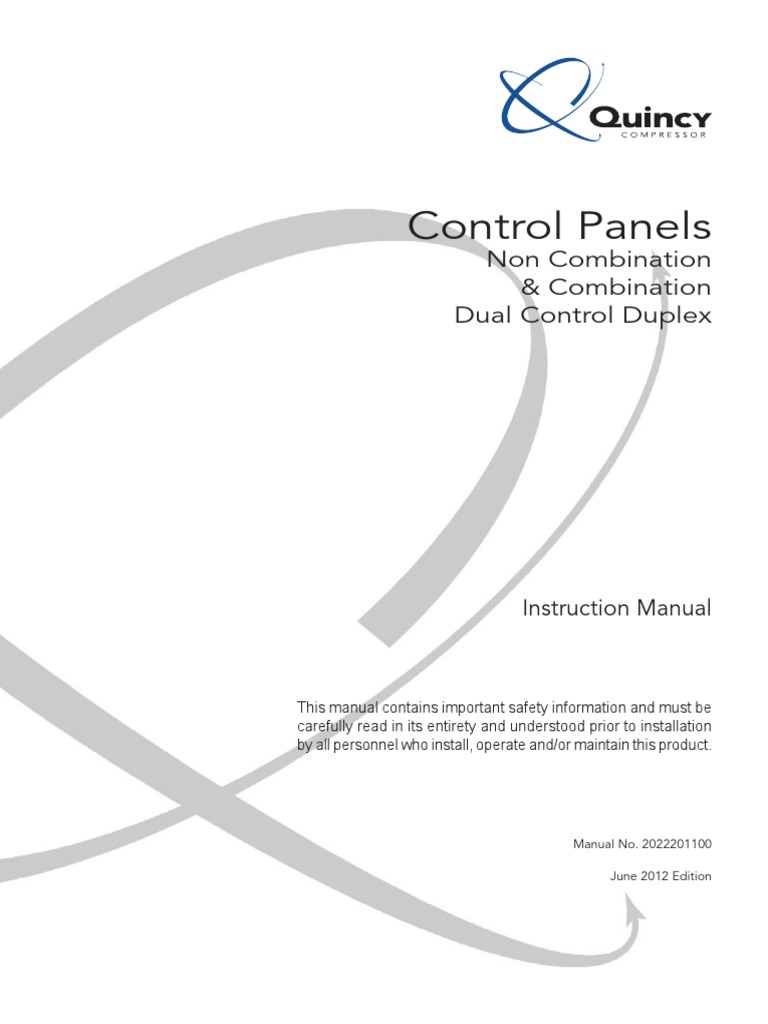 Quincy Compressor Control Panel Manual | PDF | Technology & Engineering
