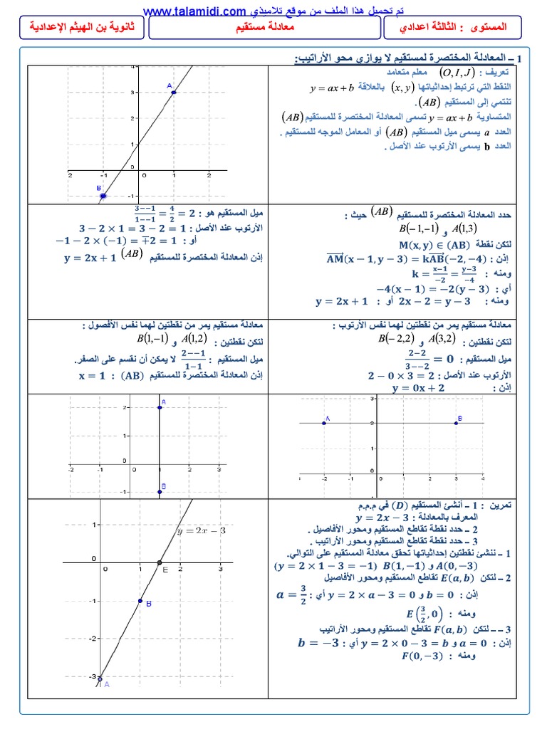 3AC Math Cours 01 | PDF