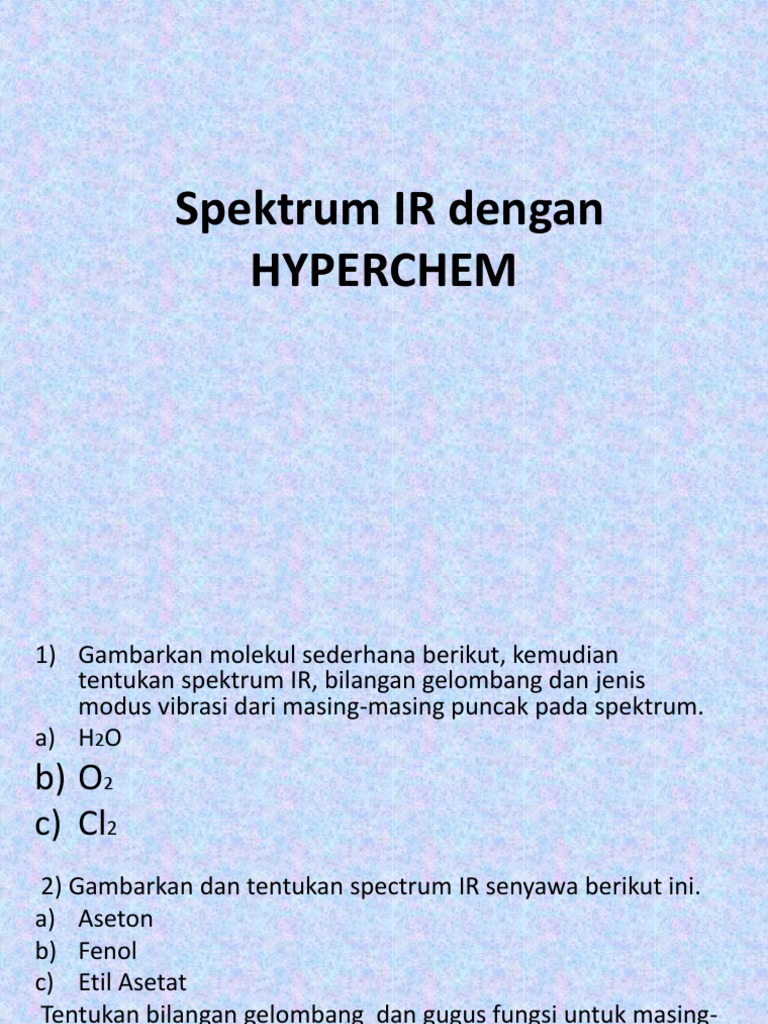 Spektrum IR Dengan Hyperchem | PDF