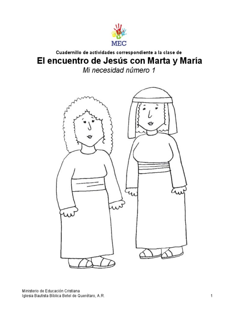 Cuadernillo Marta & María | PDF