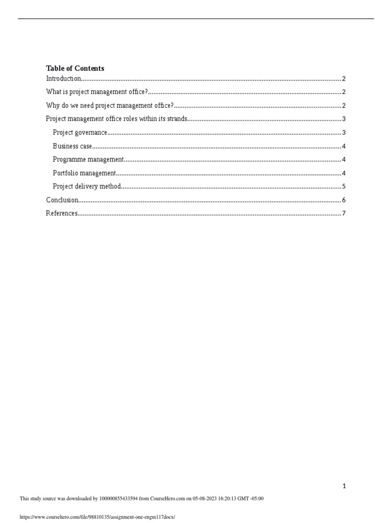 Assignment One Engm117 | PDF | Project Management | Governance