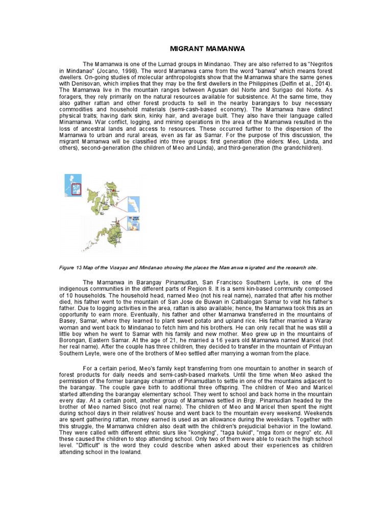 Migrant Mamanwa | PDF