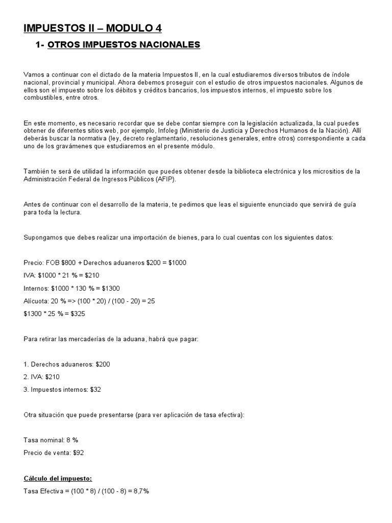 Impuestos Ii | PDF | Impuestos | Arancel