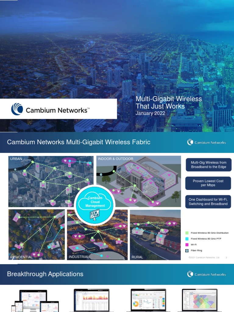 Portfolio Completo Cambium Networks - 2022 | PDF