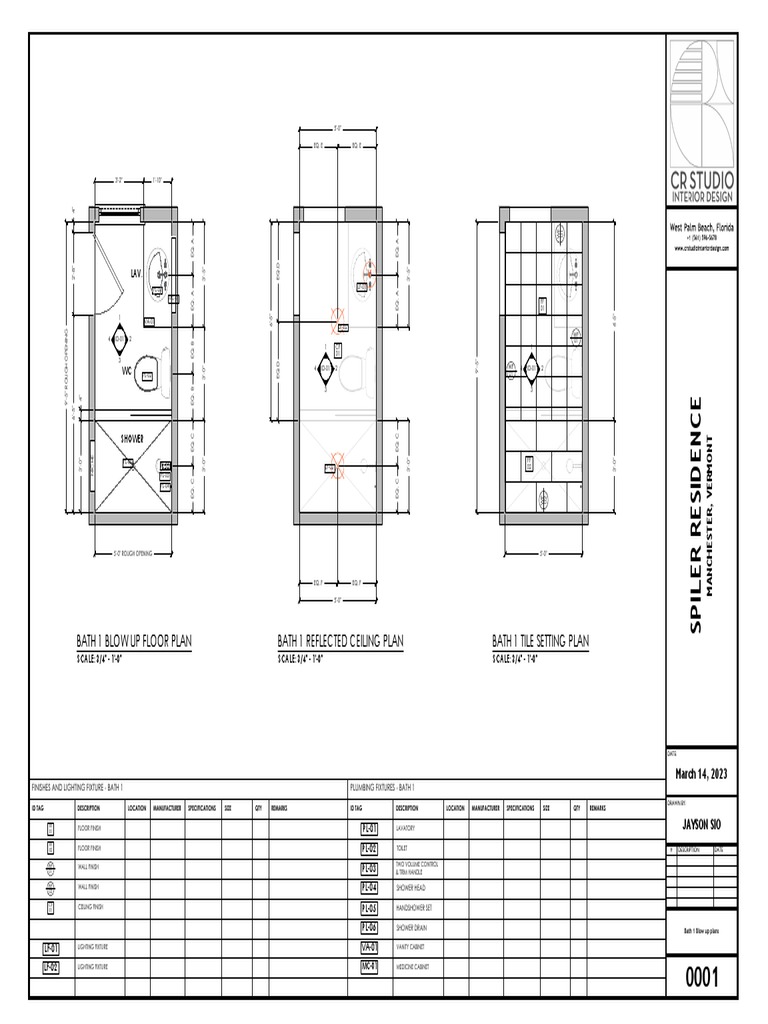 CR Studio ID - Spiler Residence 4 Bathrooms - 03142023 | PDF | Toilet ...
