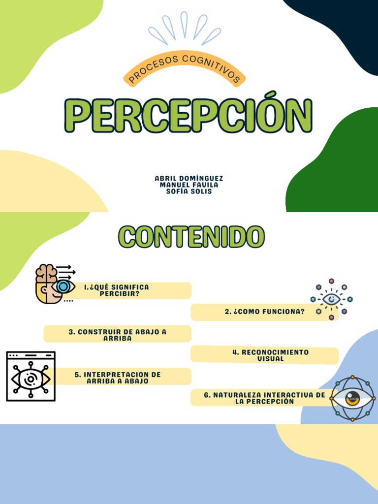 PERCEPCIÓN | PDF | Percepción | Percepción visual