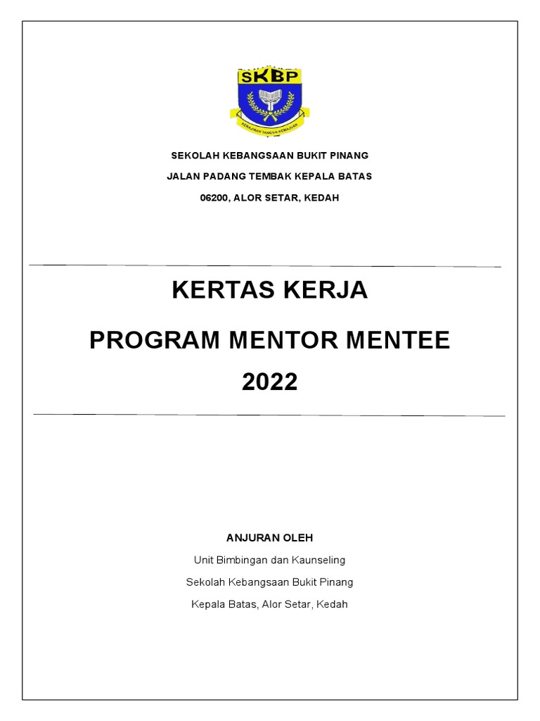 Kertas Kerja Mentor Mentee | PDF | Karier & Perkembangan | Bisnis