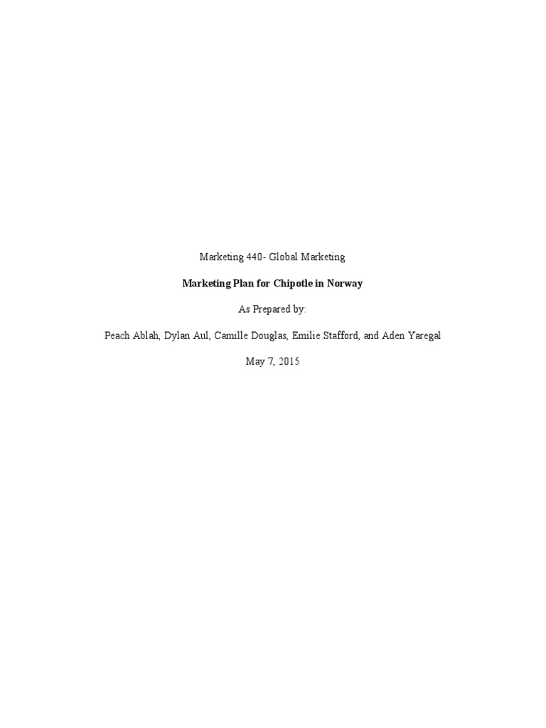 Chipotle Marketing Plan | PDF | Cost Of Living | Chipotle Mexican Grill