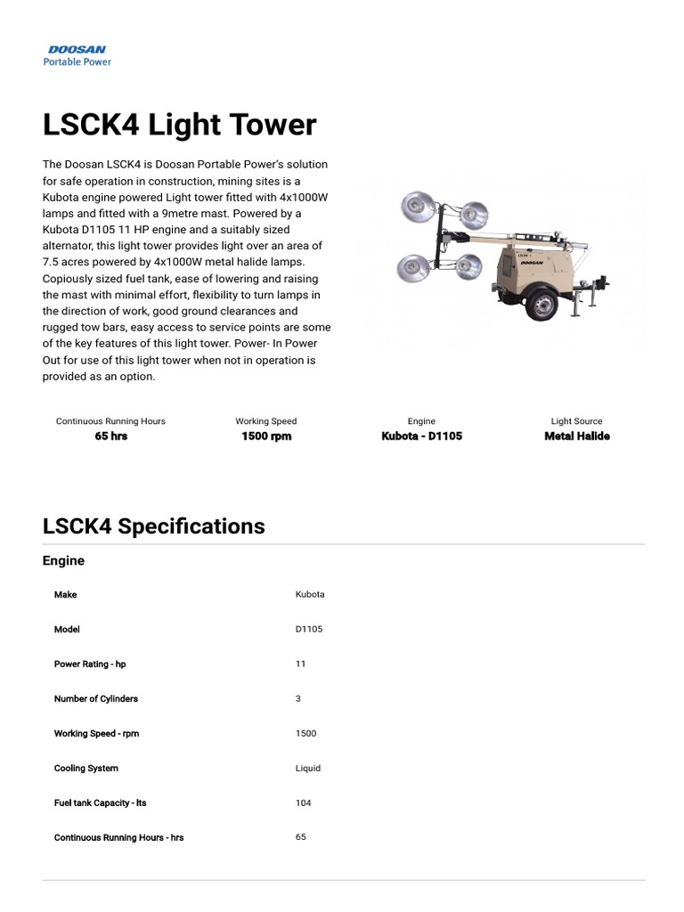 Lsck4 Tl Doosan | PDF