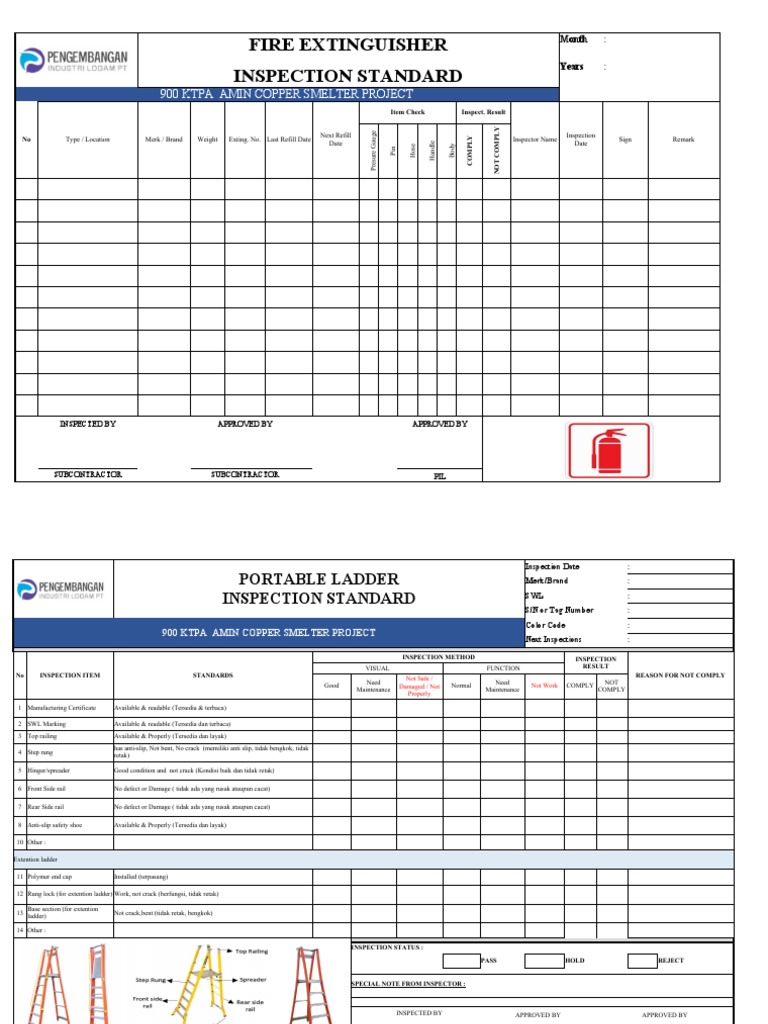 Power Tools Checklist Inspection Fix (PIL) | PDF