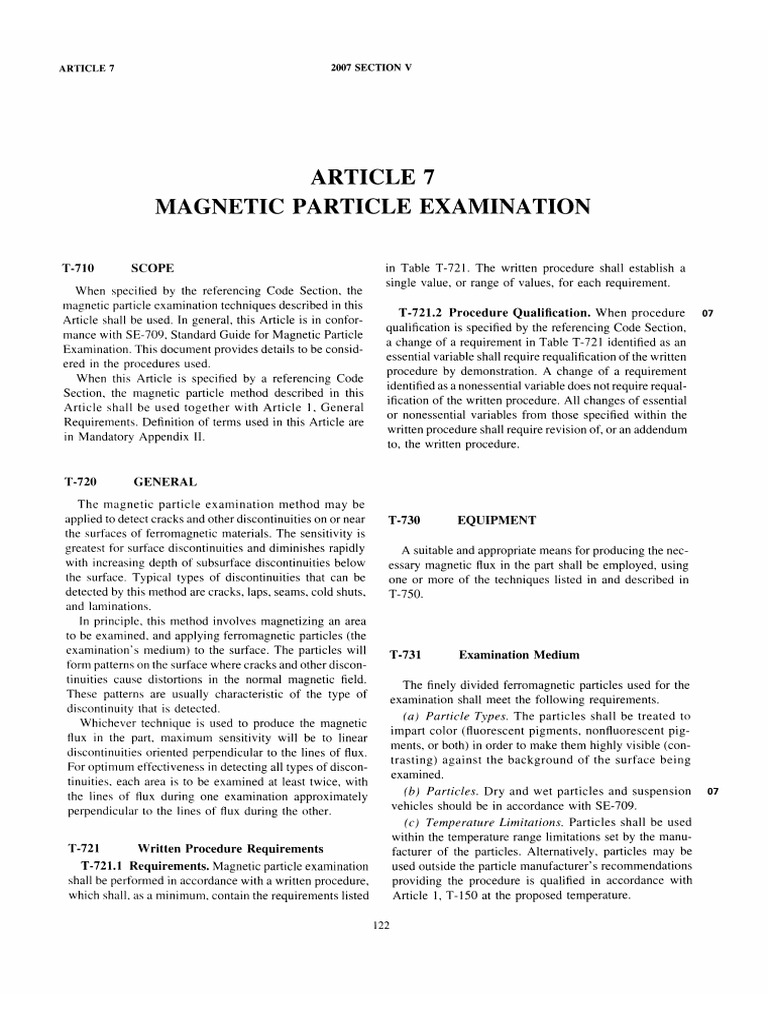 ASME Sec V 2007 Art 7 | PDF