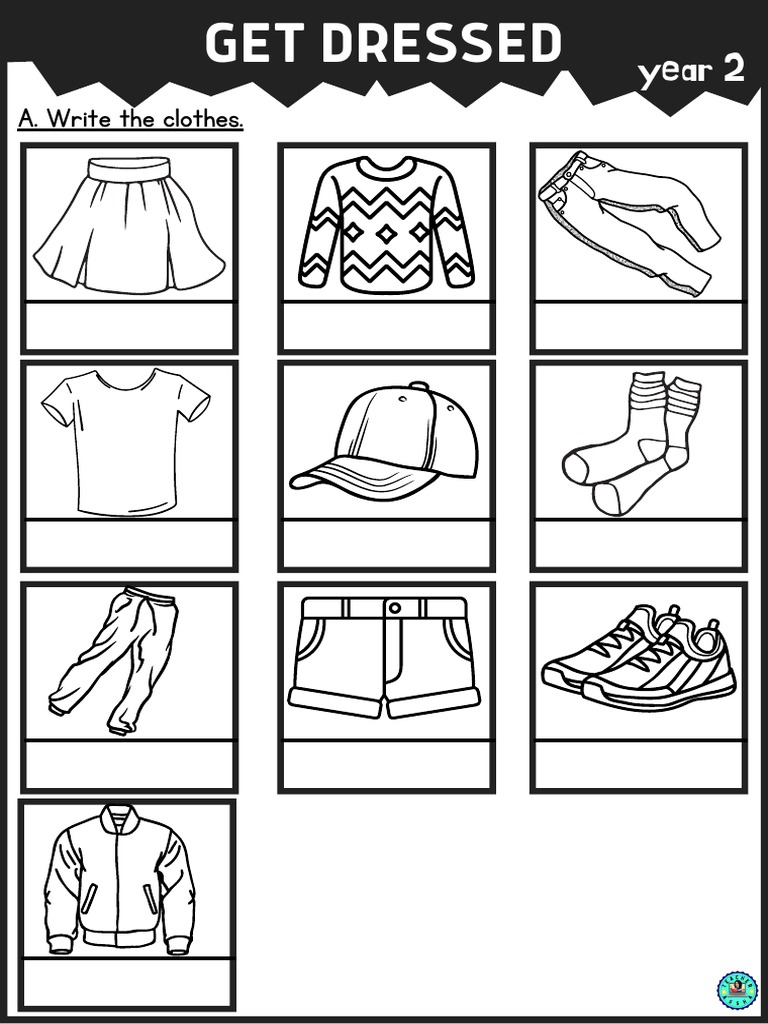 Get Dressed Worksheet | PDF | Sock | Skirt