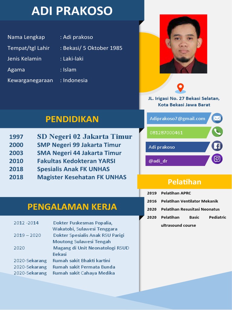 contoh cv dokter | PDF