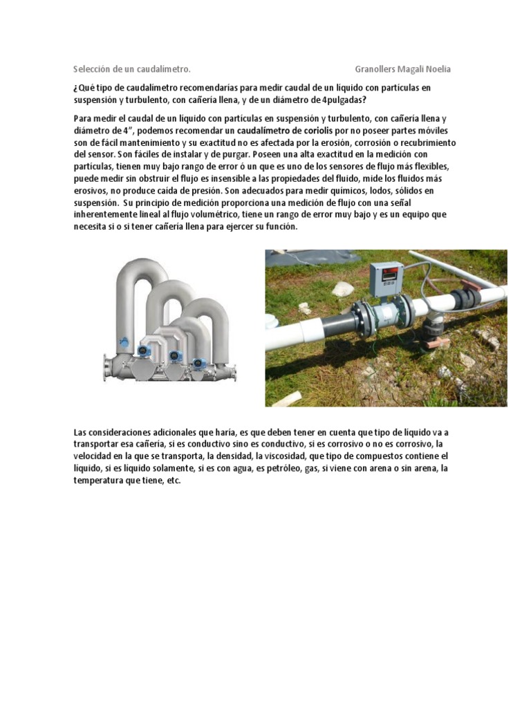 Selección de Un Caudalímetro | PDF | Hogar, jardinería y bricolaje | Tecnología