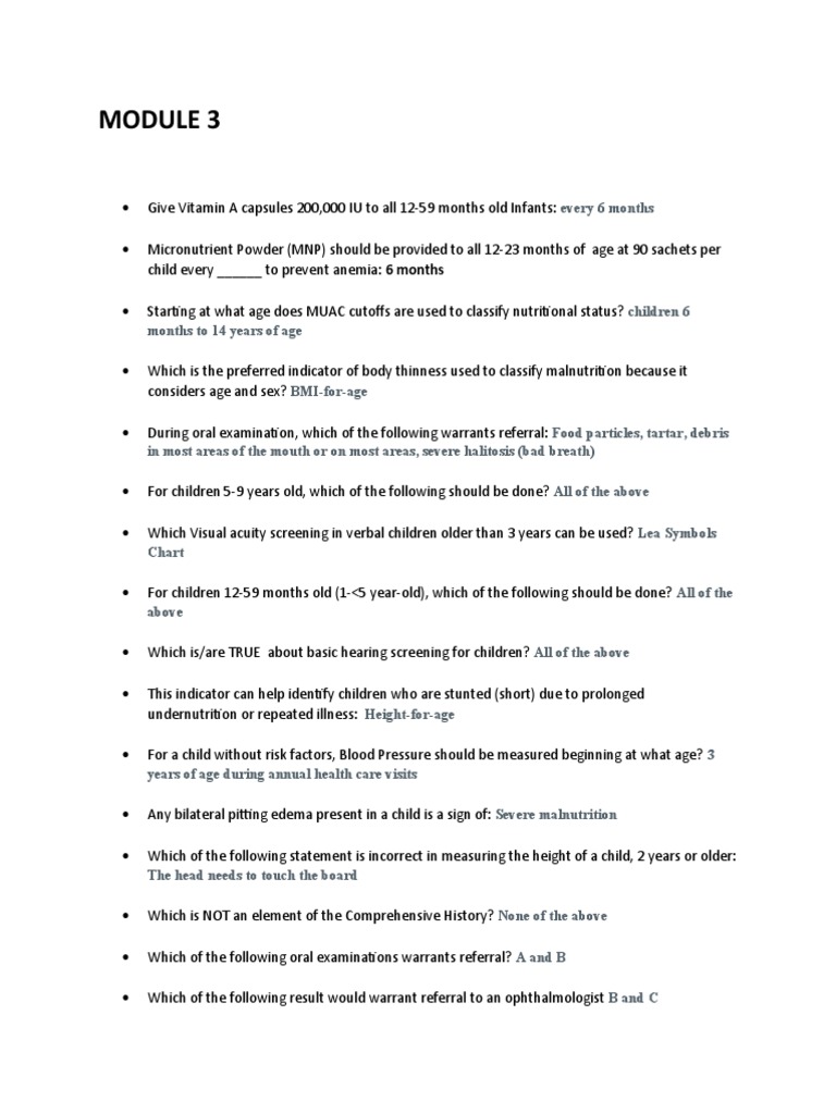 Module 3 | PDF | Wellness | Science & Mathematics