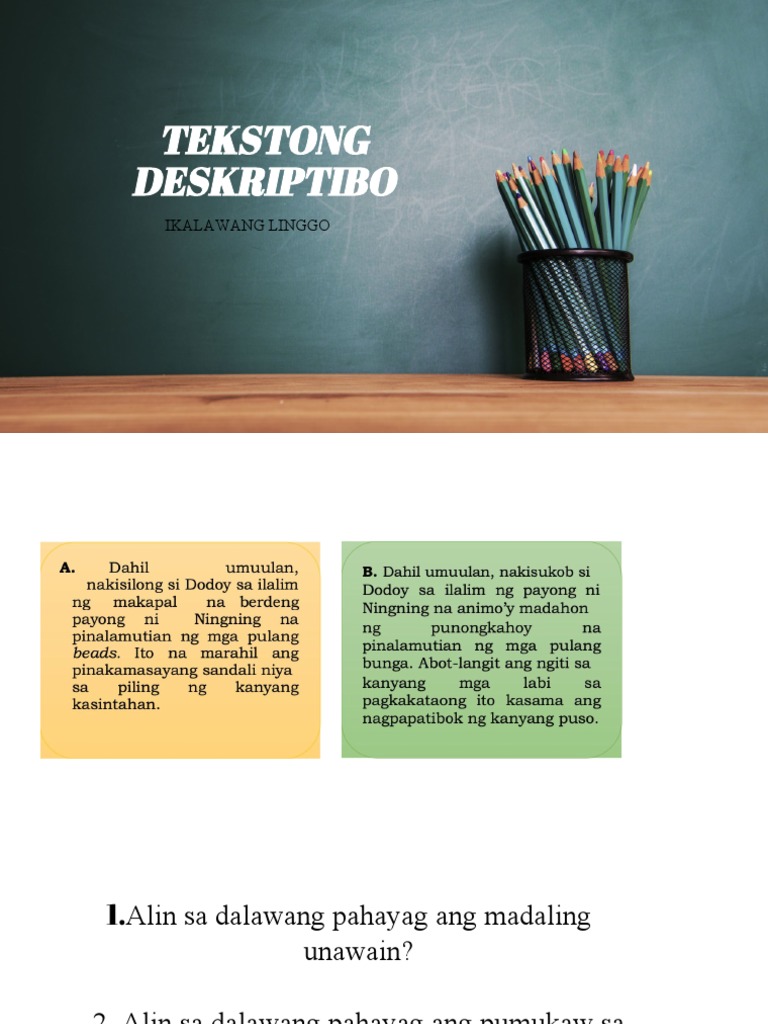 Tekstong Deskriptibo | PDF