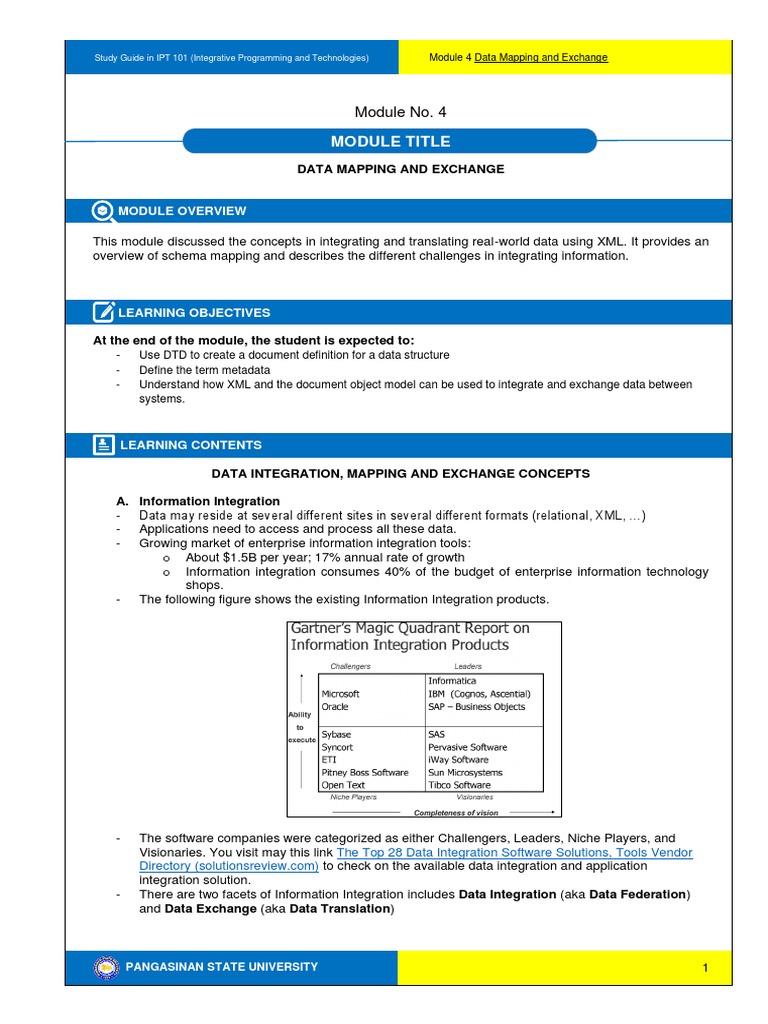 SG4 - IPT 101 DataMapping and Exchange | PDF | Xslt | Xml