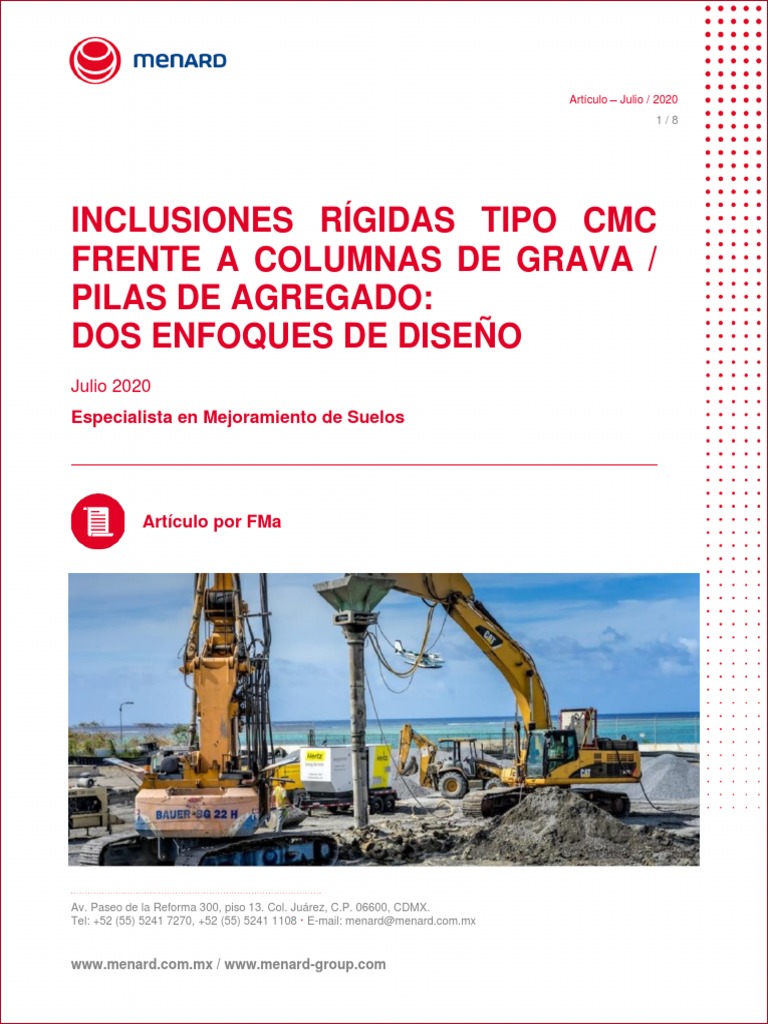Inclusiones Rígidas CMC vs Columnas de Grava | PDF | Fundación ...