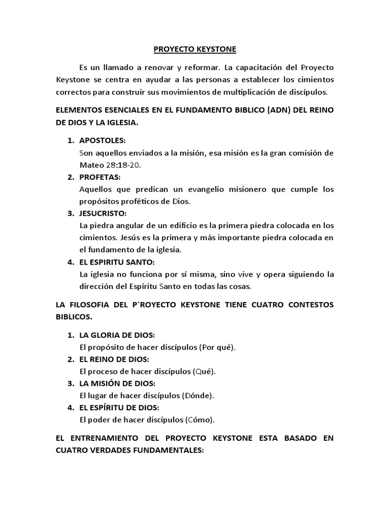 Proyecto Keystone | PDF
