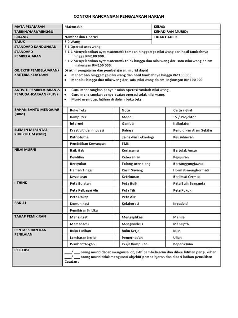 RPH Maths T4 U3 | PDF | Seni