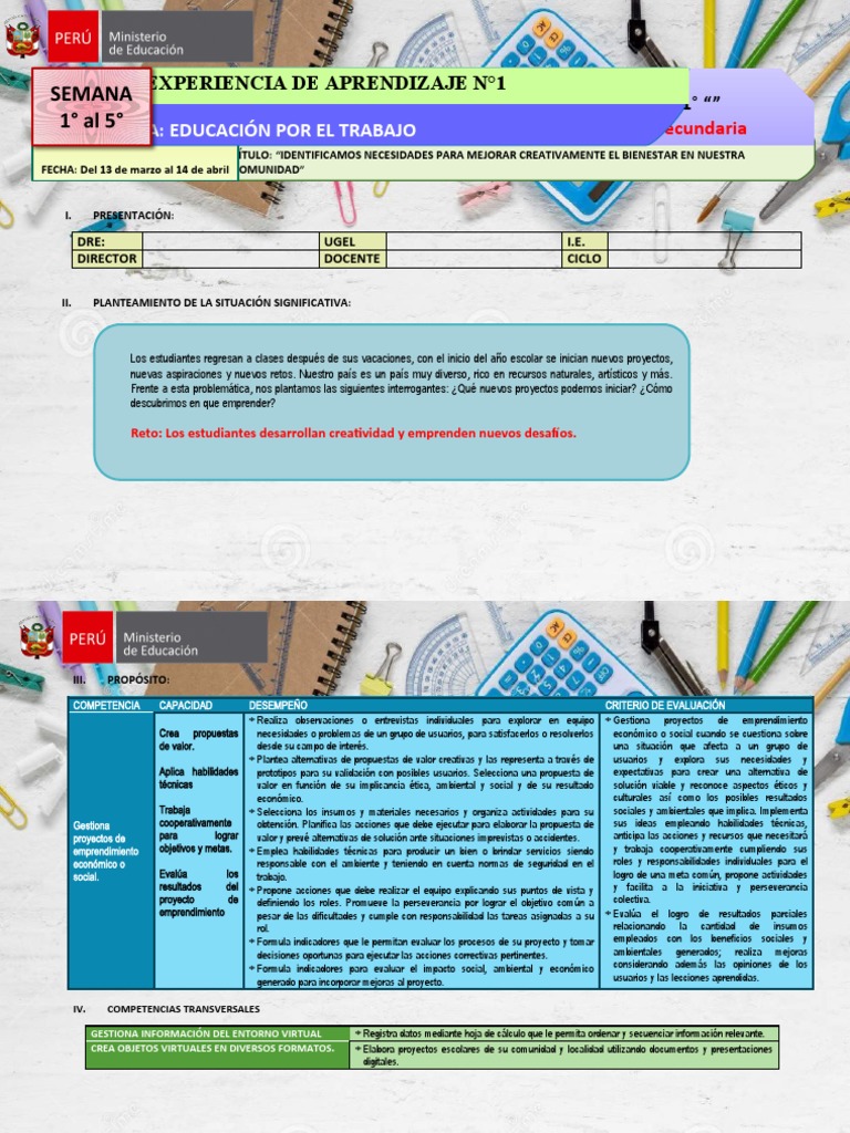 EDA1 Ept | PDF | Iniciativa empresarial | Enseñando