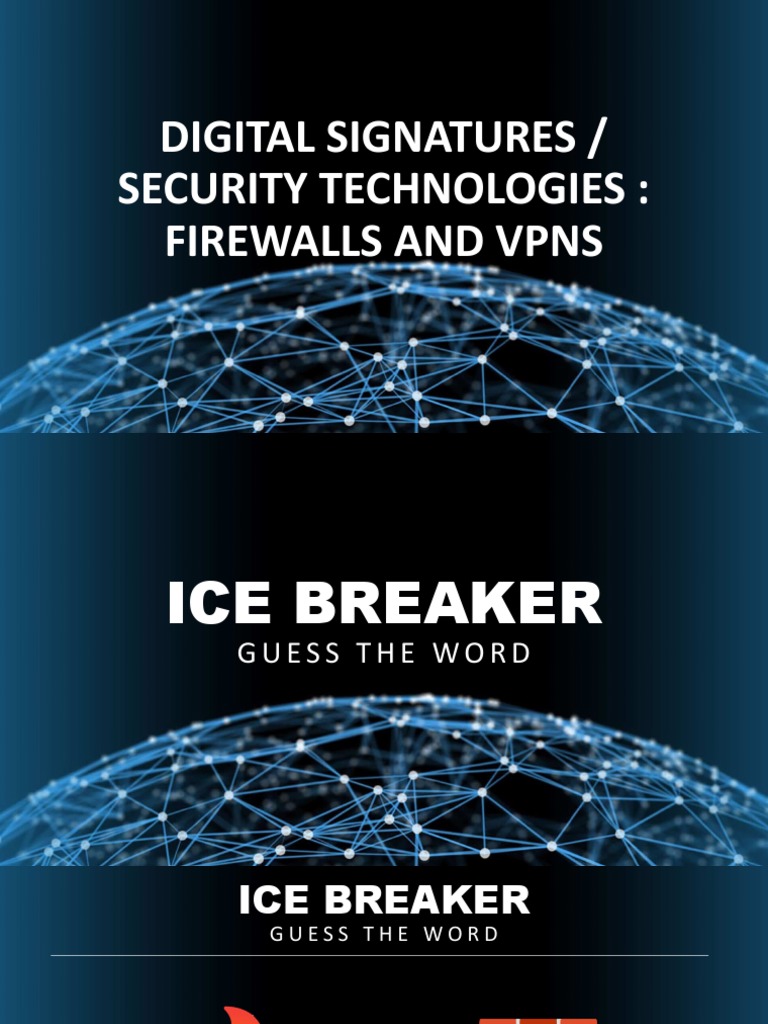 Digital Signatures Security Technologies Firewalls and VPNS | PDF ...
