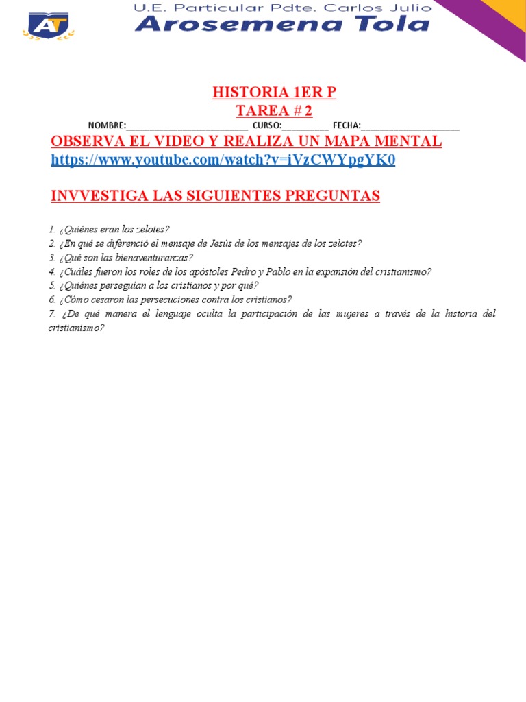 2DO BGU TAREA 2 HISTORIA (2) | PDF