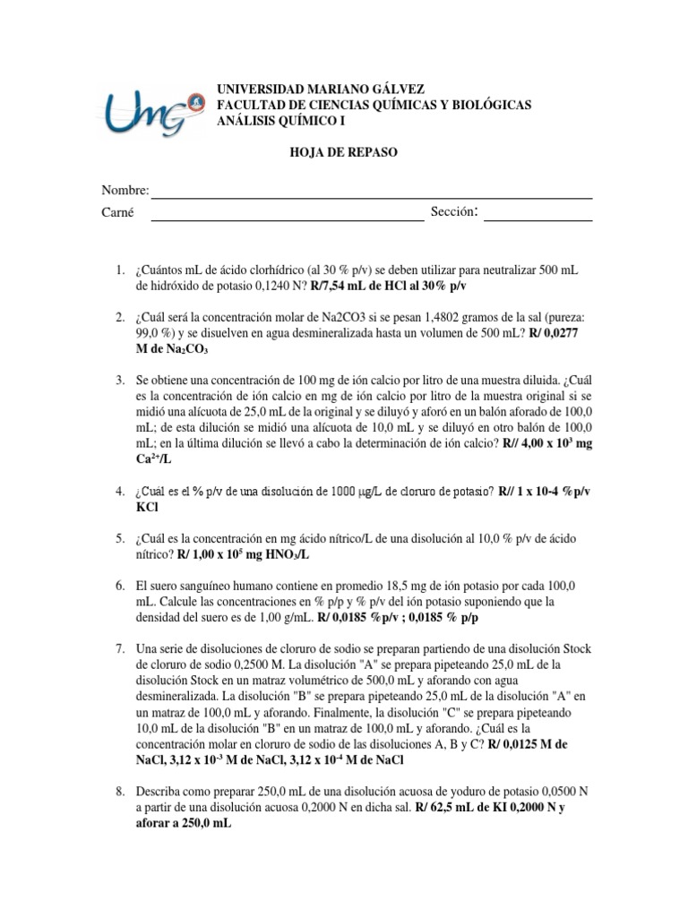 Hoja de Repaso Final (1) | PDF
