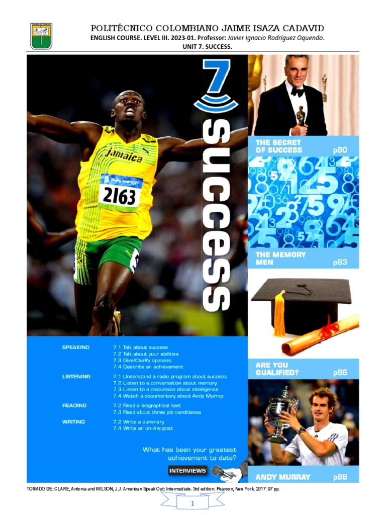 Level 3. Unit 7. Success | PDF
