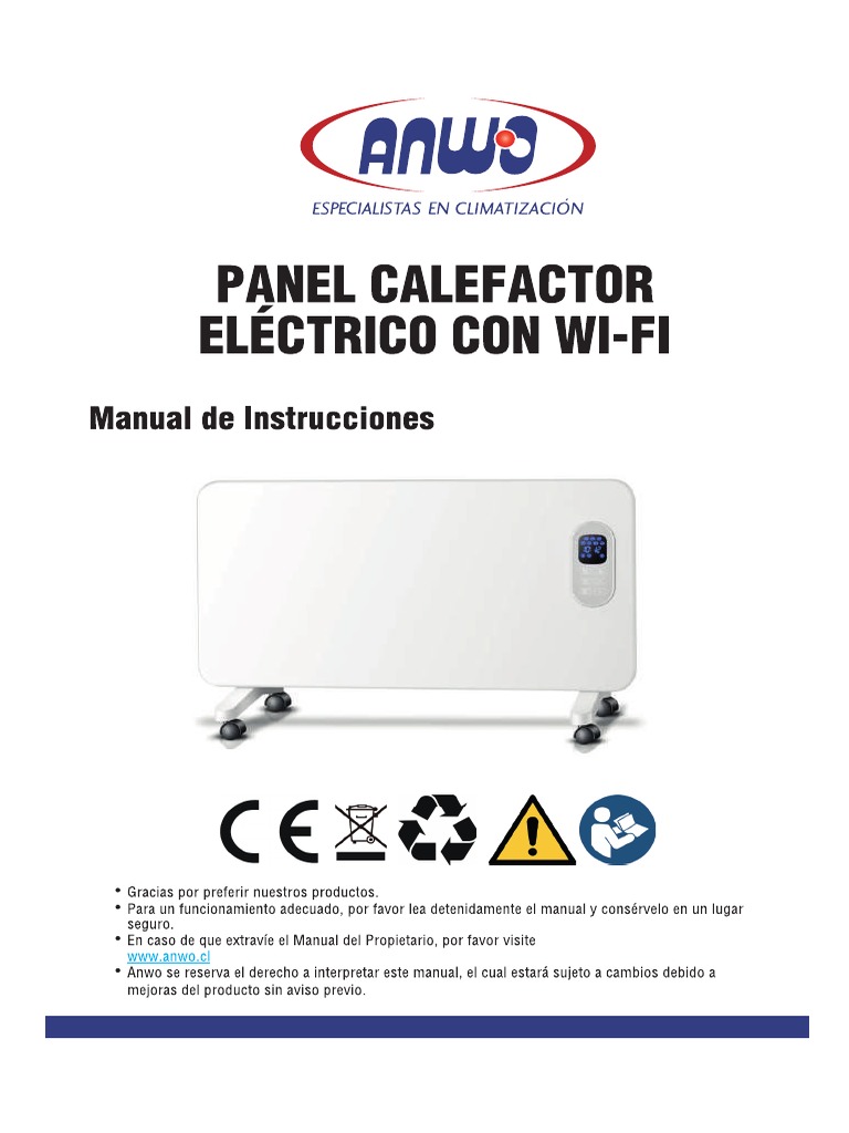 Manual Calefactor Electrico Wifi - Compressed | PDF