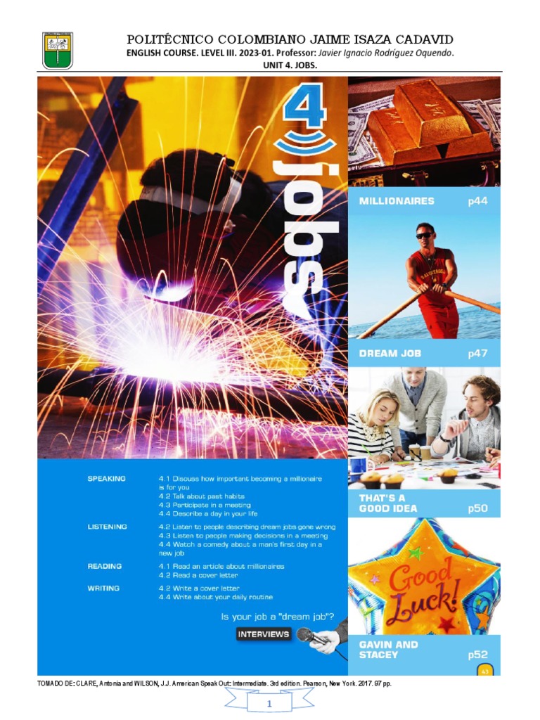 Level III English: Jobs Unit | PDF