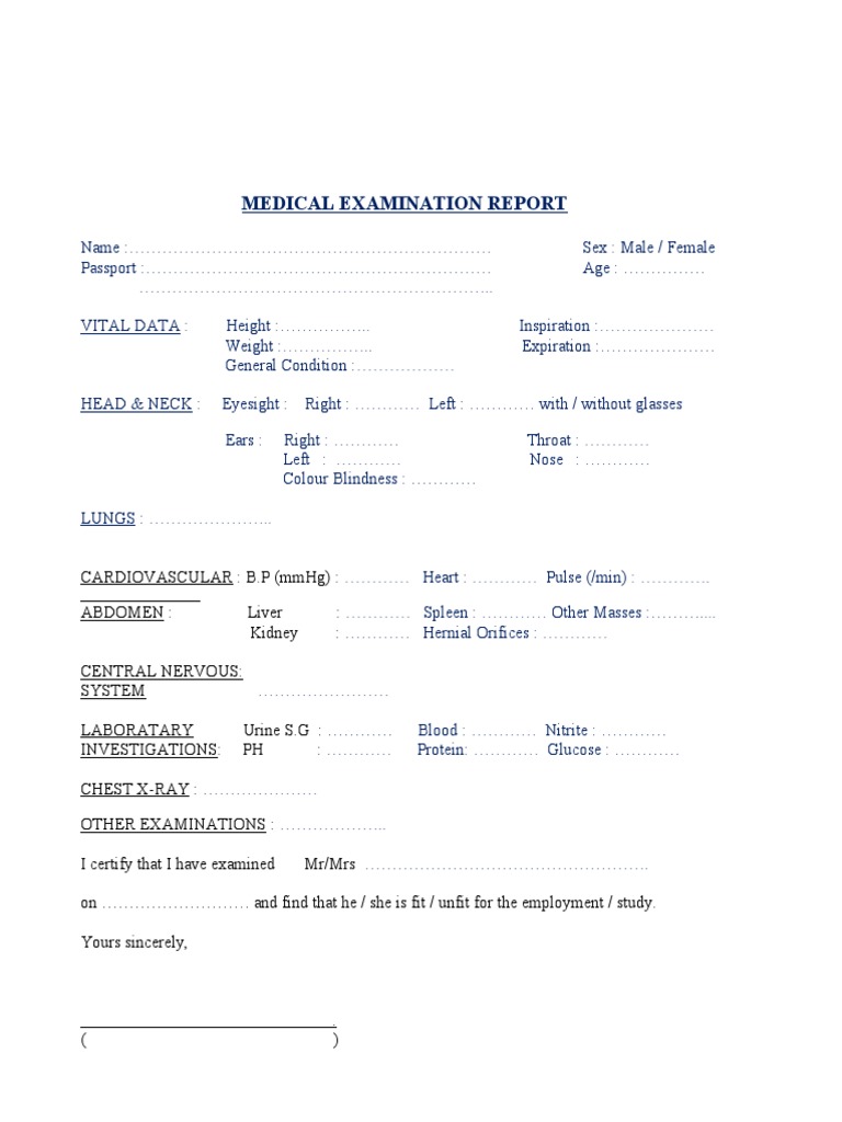 Medical Check Up | PDF