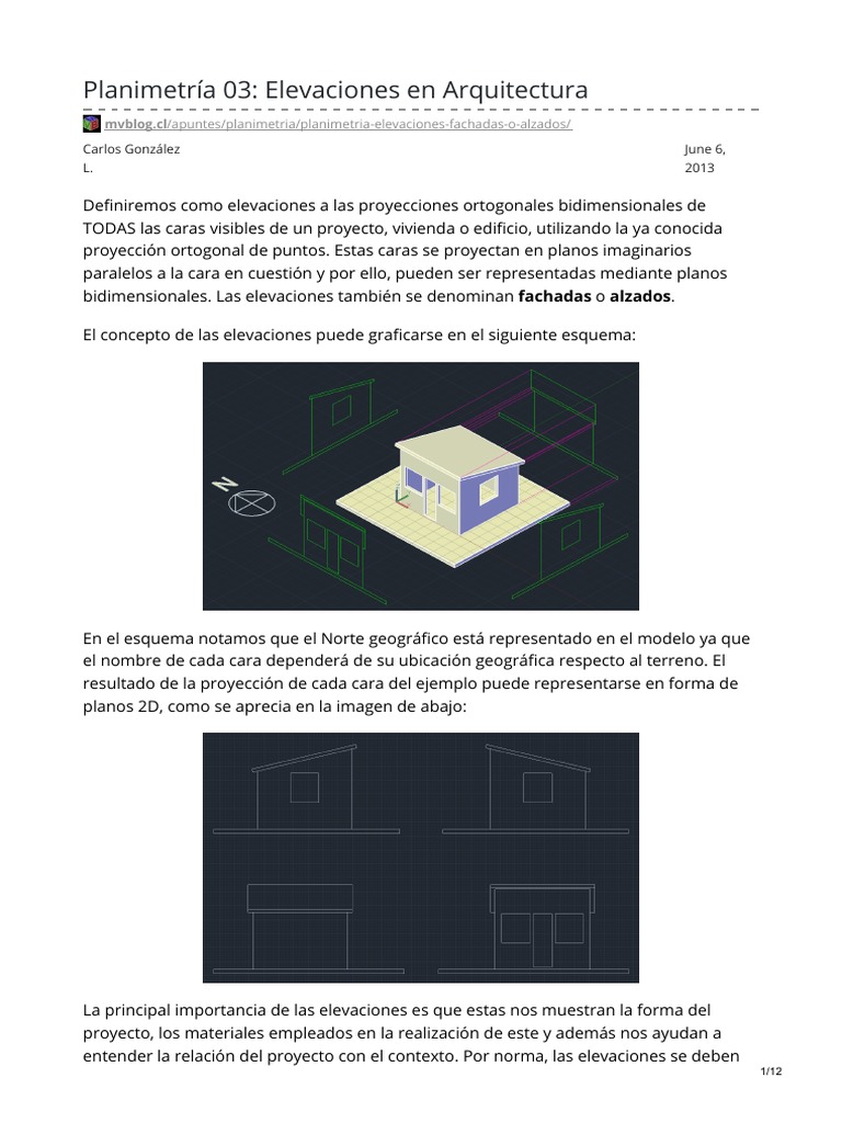 Guía de Elevaciones Arquitectónicas | PDF | edificio | Dibujo