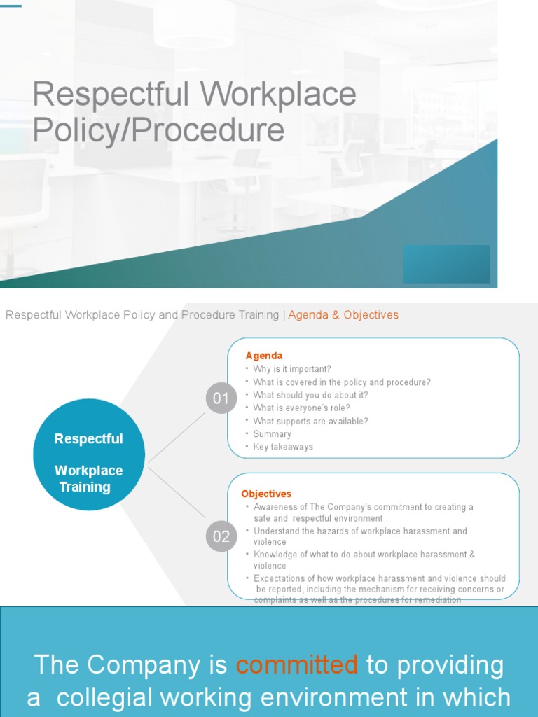 Respectful Workplace Training Guide | PDF | Occupational Safety And ...