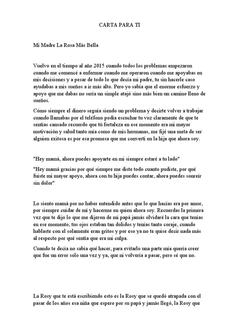 Carta para Ti Mama | PDF