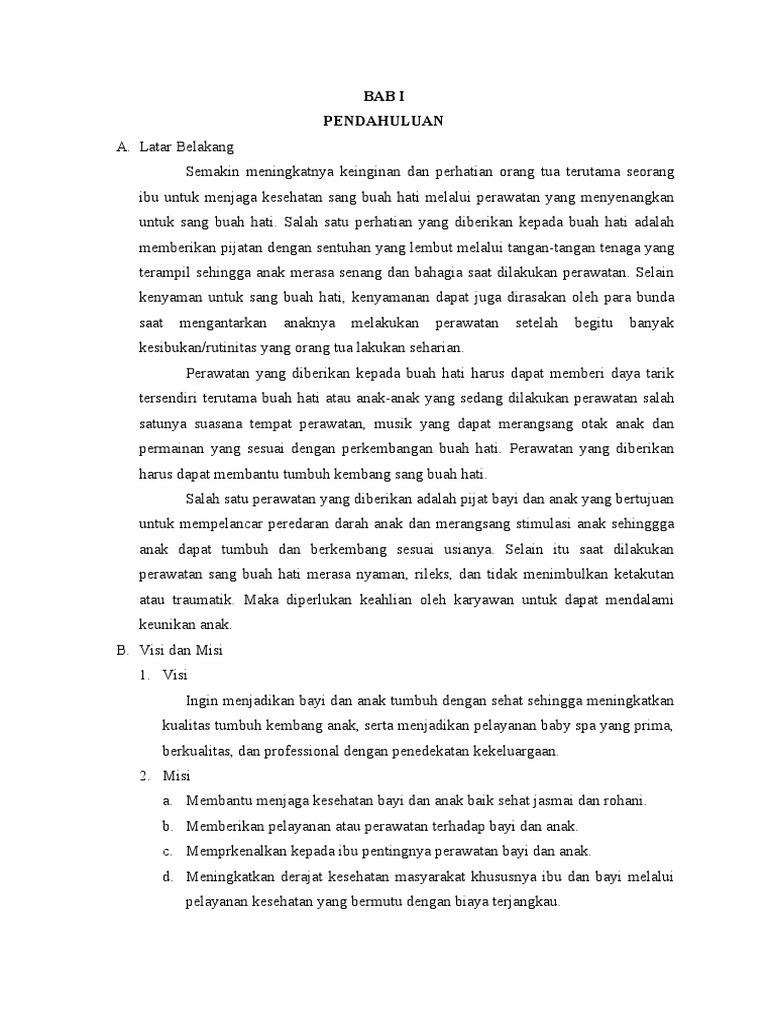 Proposal Kerjasama Baby Spa 1 | PDF