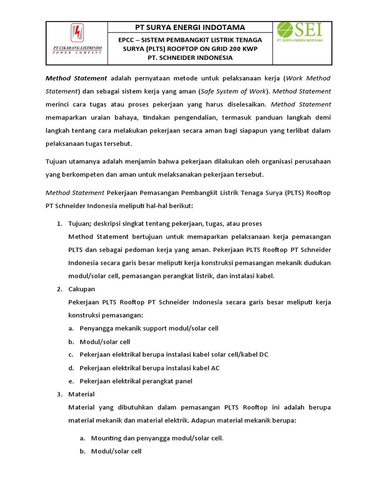 Mobilisasi Modul Surya RV 1 | PDF