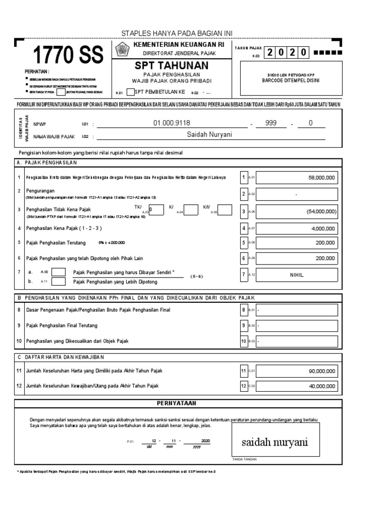 KD 4.14 Kunci Jawaban SPT 1770ss | PDF