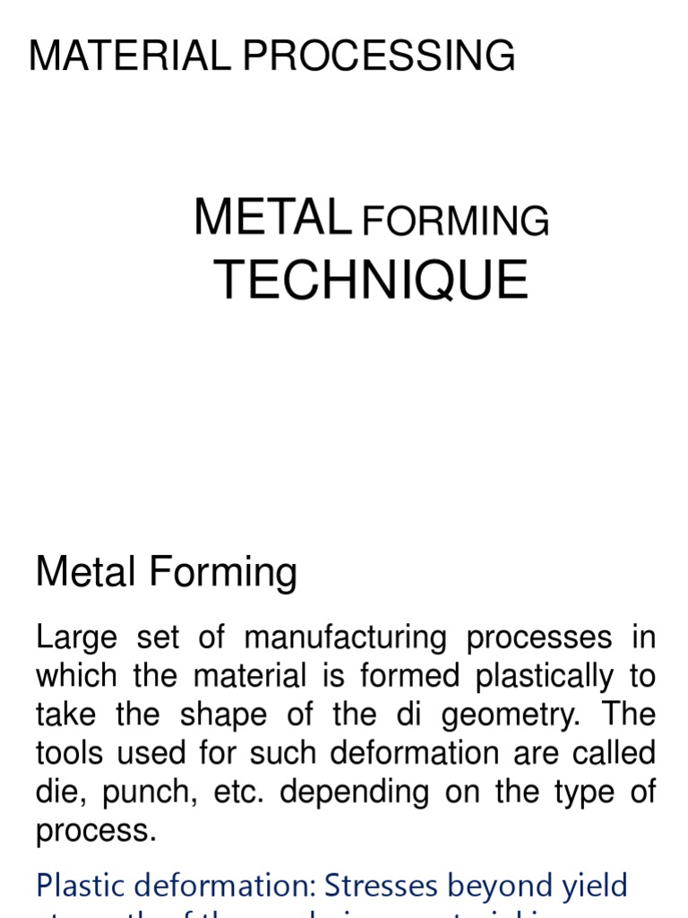 Metal Forming Technique | PDF | Art | Science & Mathematics