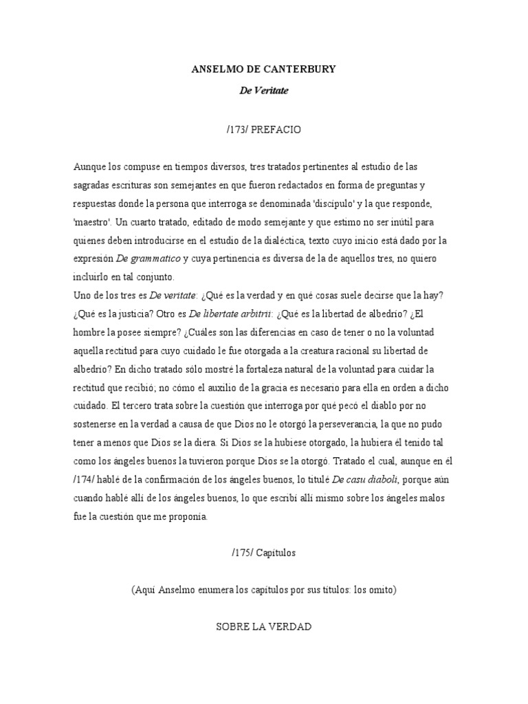 ANSELMO CANTERBURY - de Veritate | PDF | Verdad | Color ANSELMO CANTERBURY - de Veritate | PDF | Verdad | Color