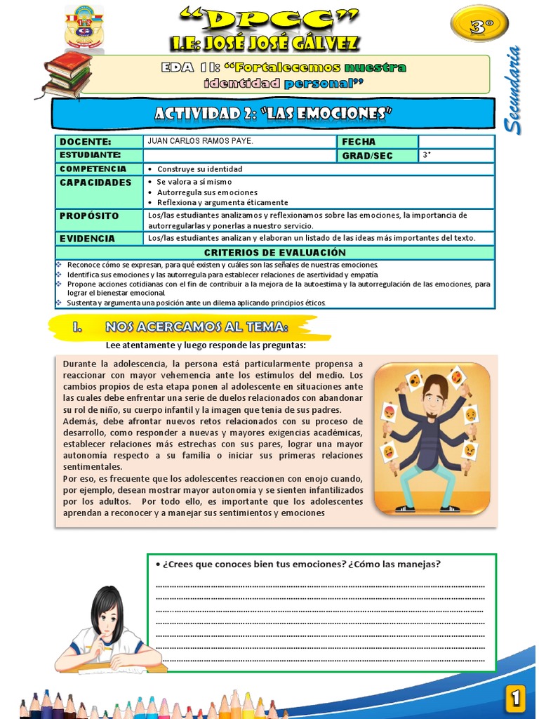 Autorregulación emocional en adolescentes | PDF | Las emociones ...