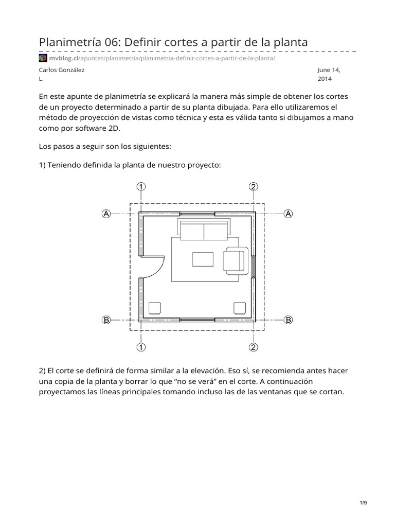 Mvblog - Cl-Planimetría 06 Definir Cortes A Partir de La Planta | PDF