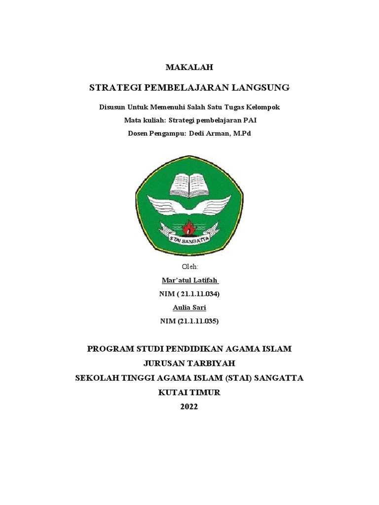 Makalah Strategi Pembelajaran PAI | PDF