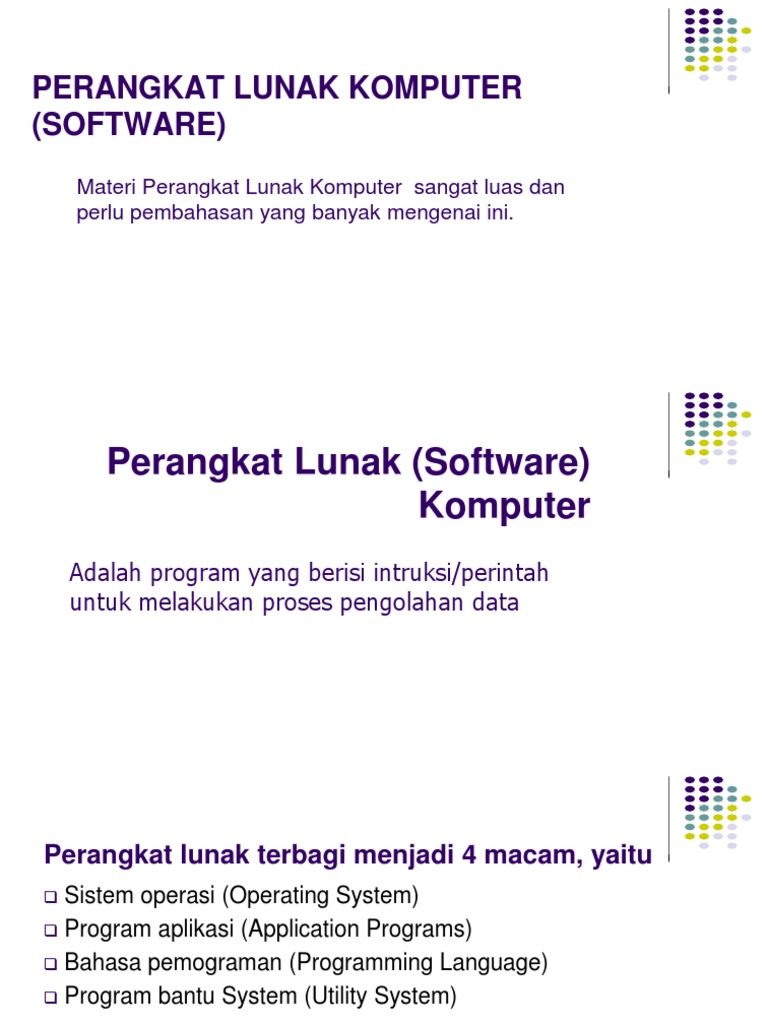 Part 2 Pengenalan Dasar Komputer-Software | PDF