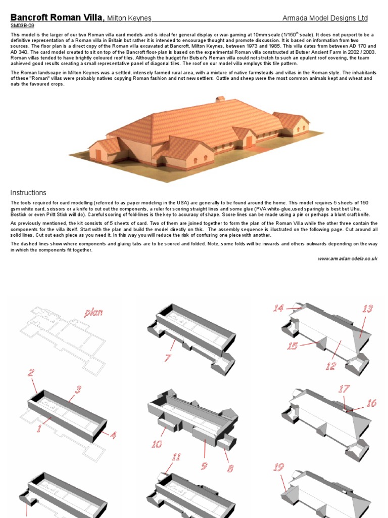 Modeling Roman Rural Life: An Educational Card Model of Bancroft Villa ...
