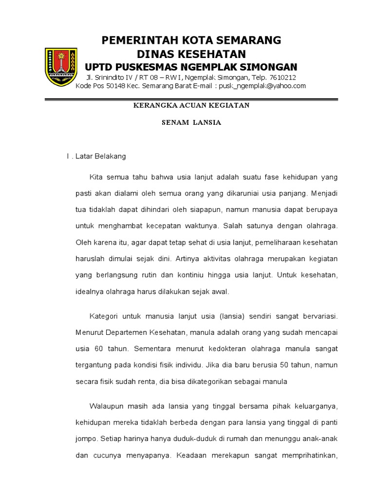 KAK Senam Lansia | PDF