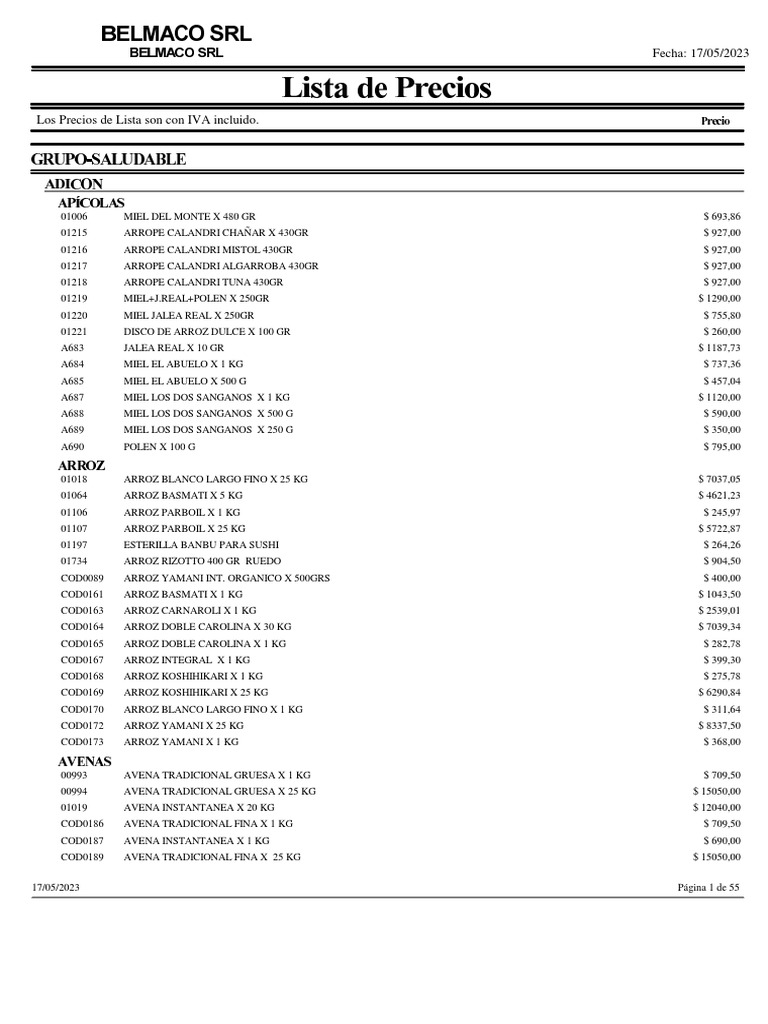 Lista de Precios - PDF 2 | PDF