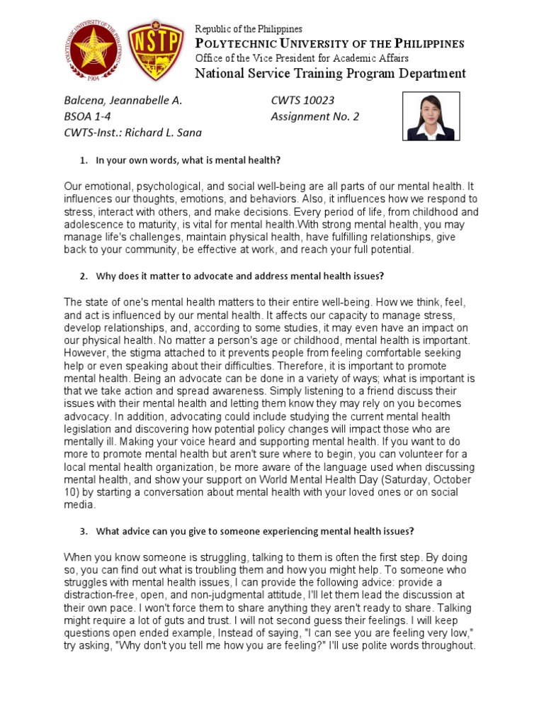 Balcena, Jeannabelle A. CWTS-2 - Assignment-No.-1 | PDF